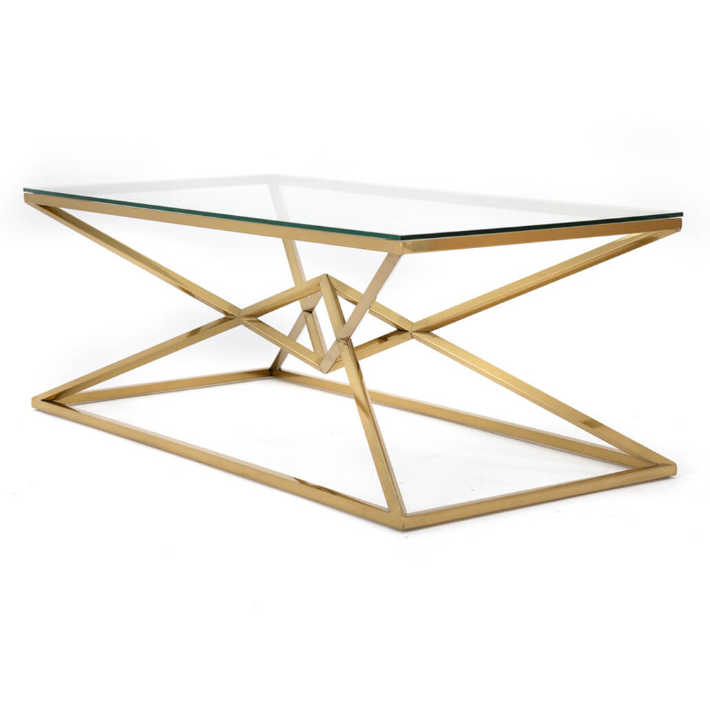 Maze Coffee Table, Gold | Signature Party