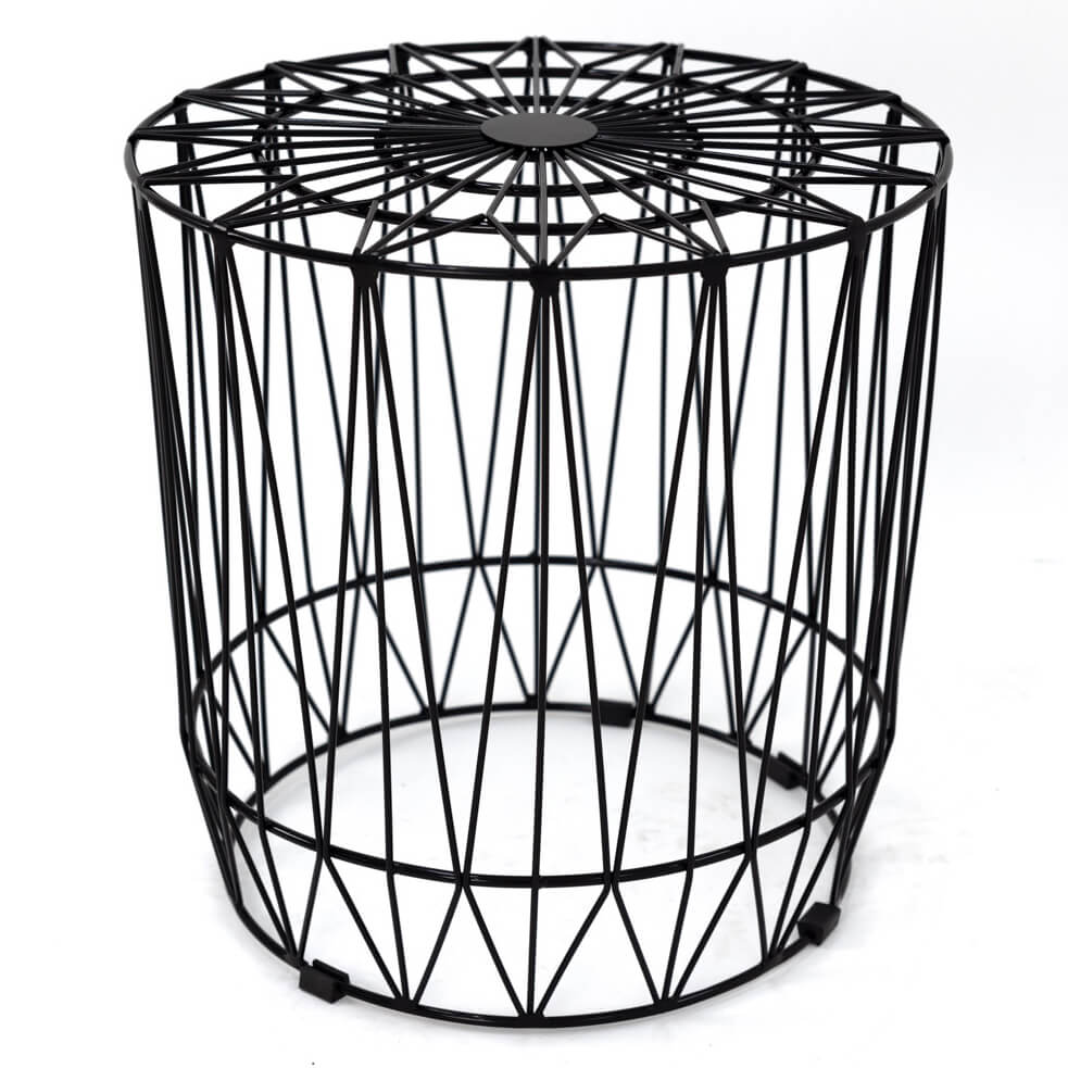 Wire End Table, Black | Signature Party