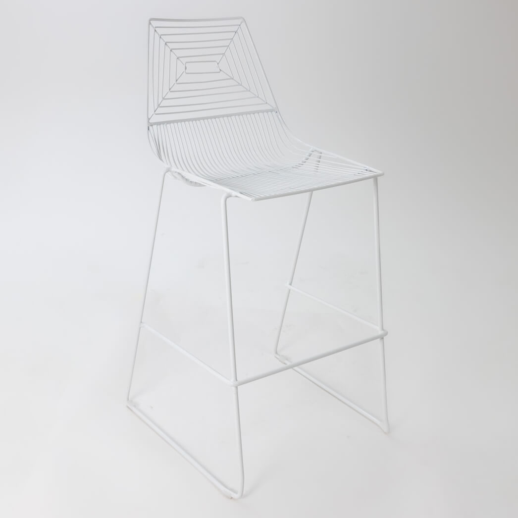 Wire Barstool, White | Signature Party