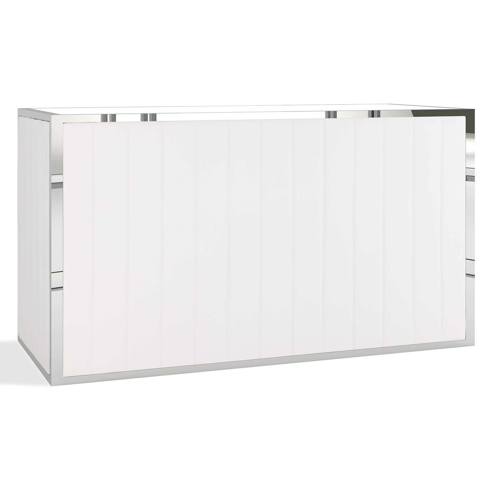 Milo Bar, Silver Frame, Leather White | Signature Party