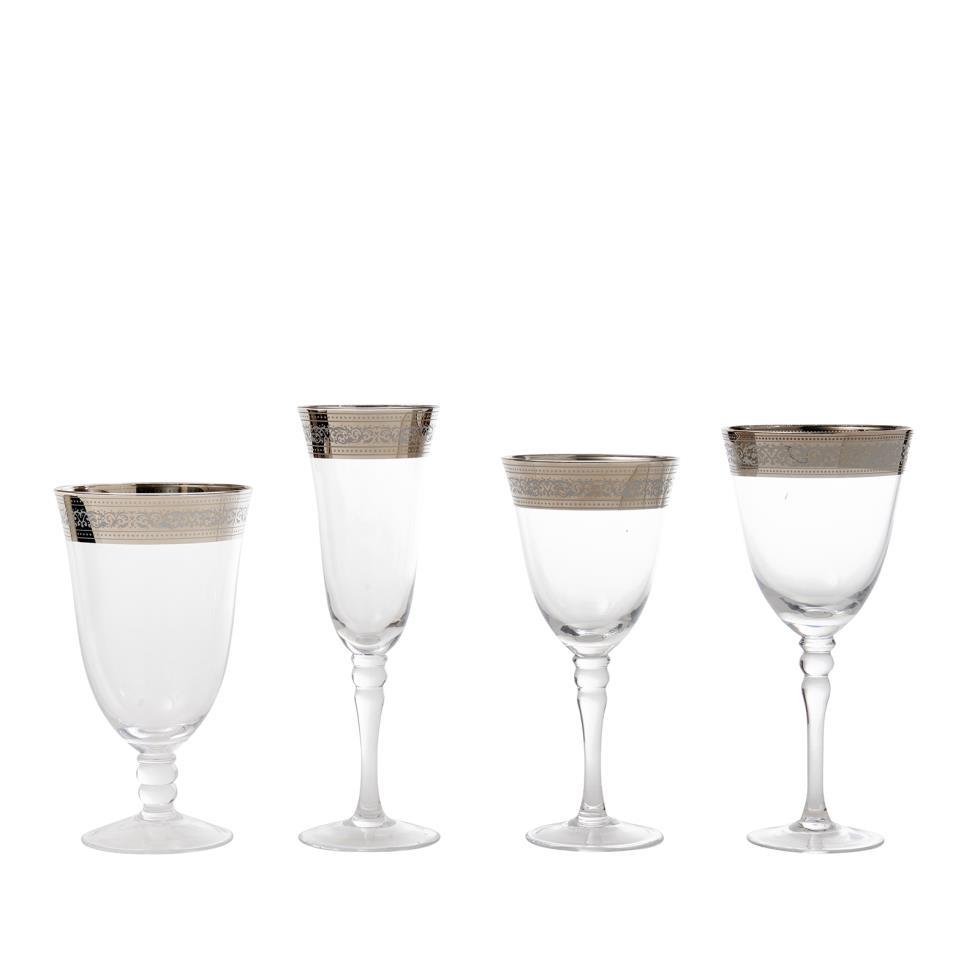Grandeur Silver Band Glassware | Signature Party
