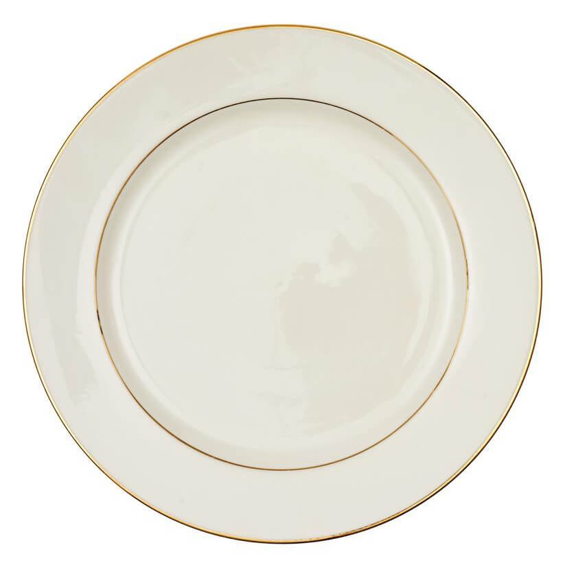 Ivory Gold Rim Charger 12" | Signature Party