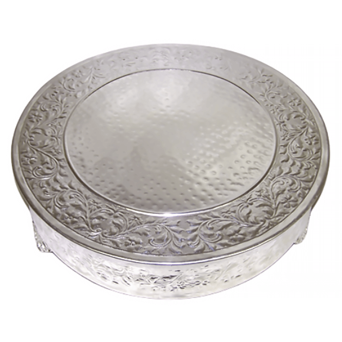 Silver Cake Stand 22" Round | Signature Party