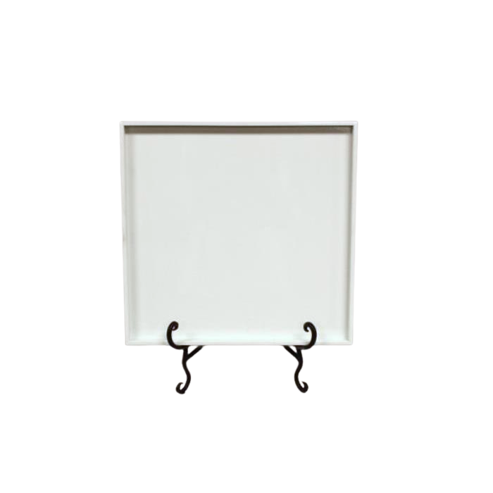White Wood Tray Square 14" | Signature Party